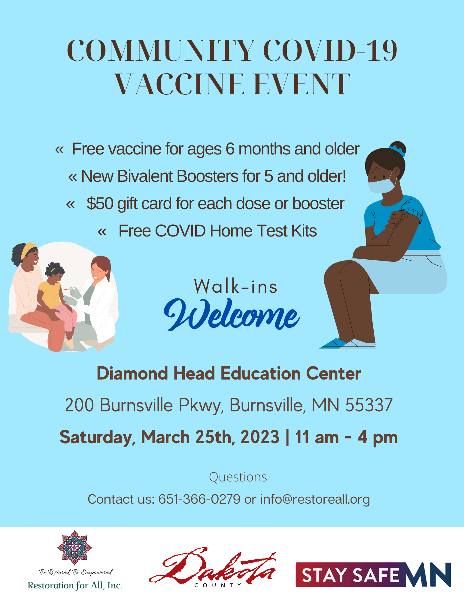 Community COVID-19 Vaccination Event - Restoration for All